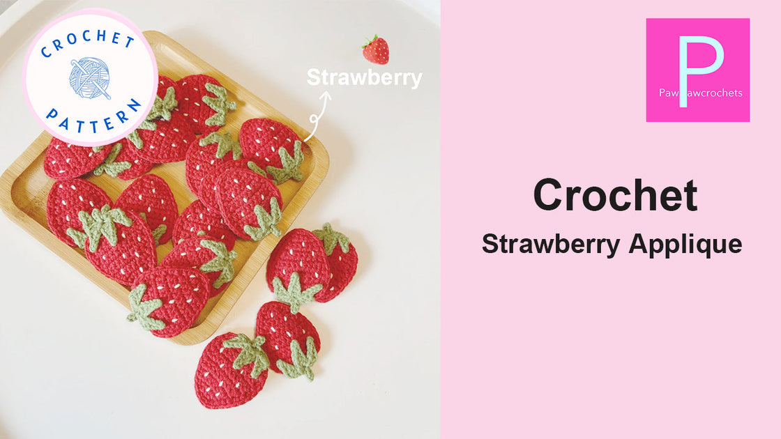Crochet Strawberry Applique – Pawpawcrochets