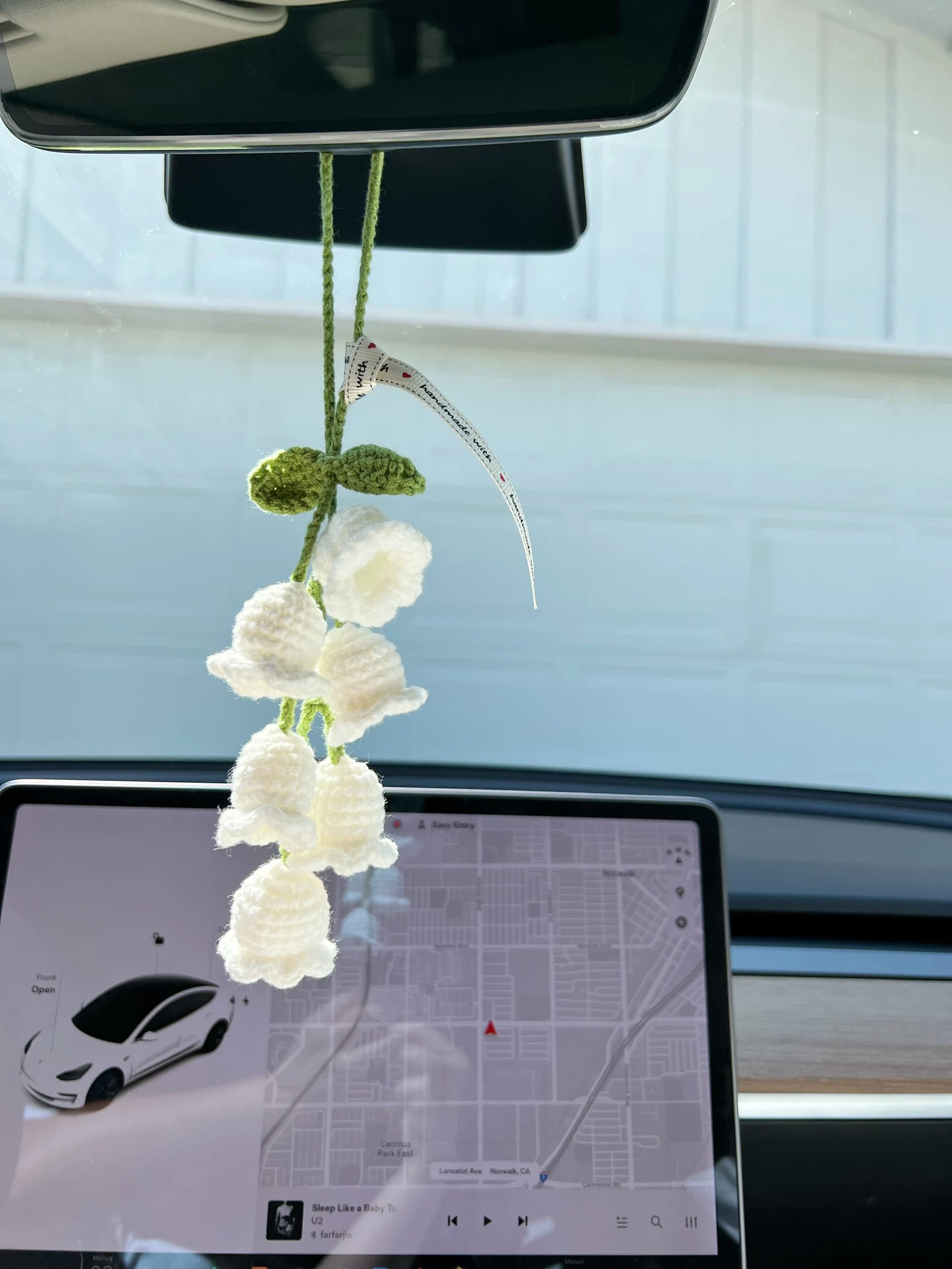 Crochet Lily Of The Valley Mirror Hanging Accessories – Pawpawcrochets