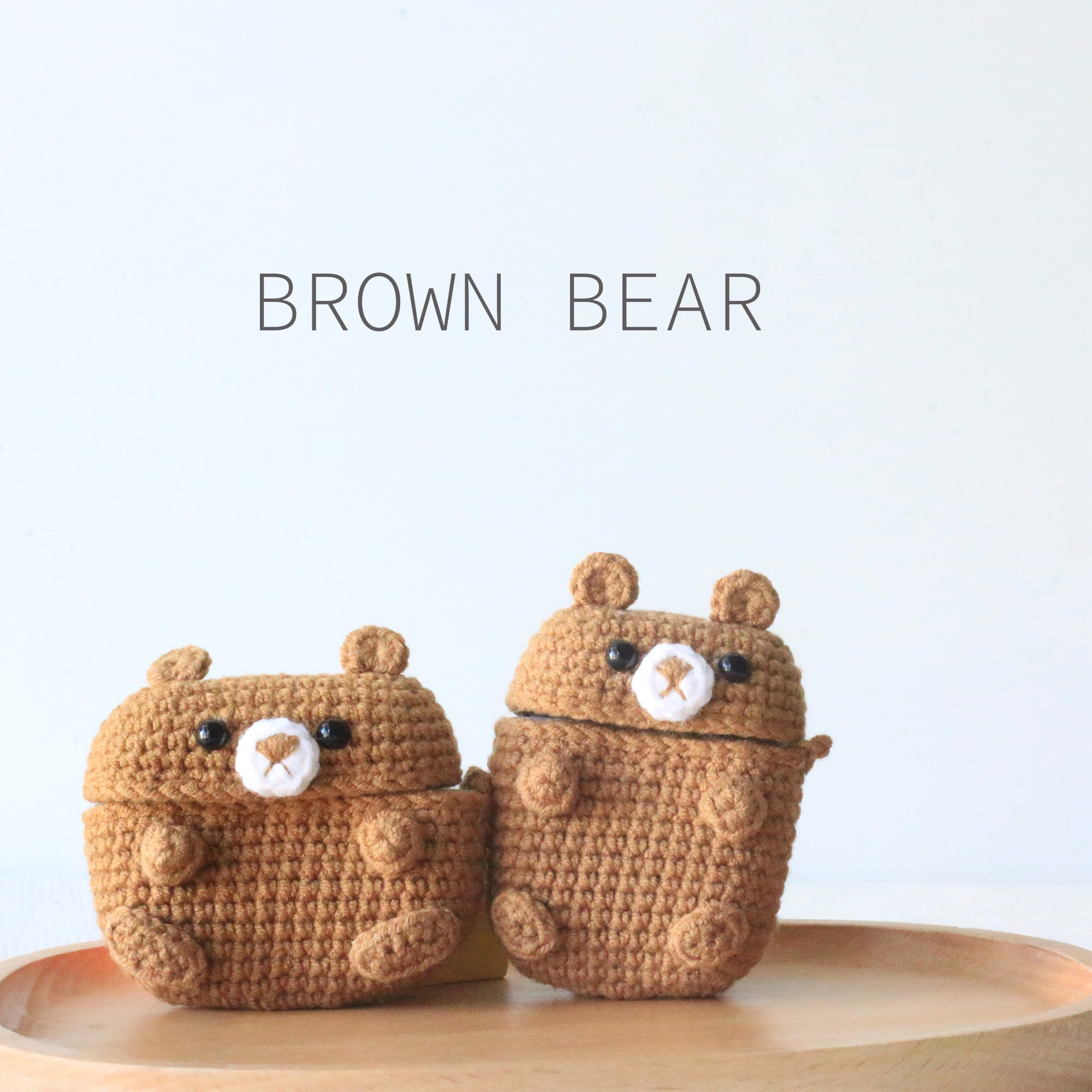 Just Brown Bear AirPods Case – Pawpawcrochets